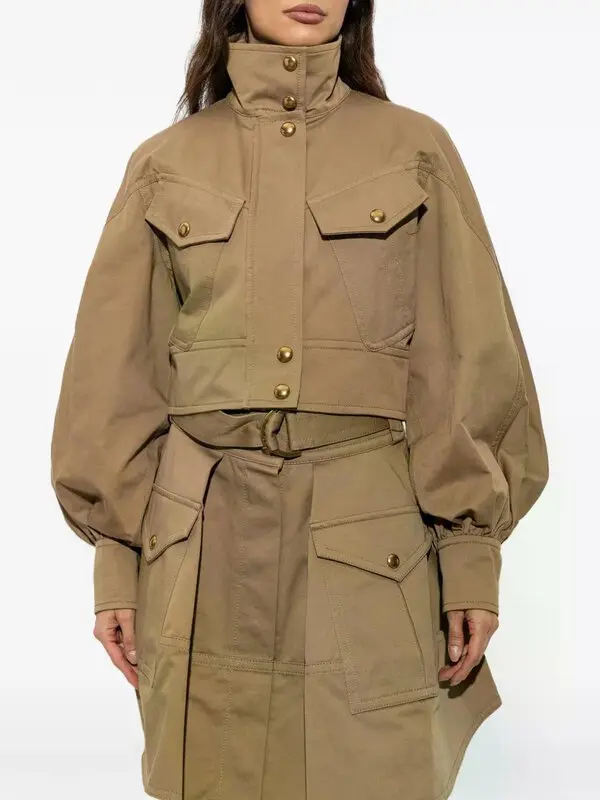 Zimmermann Stand-collar Puff-sleeve Jacket