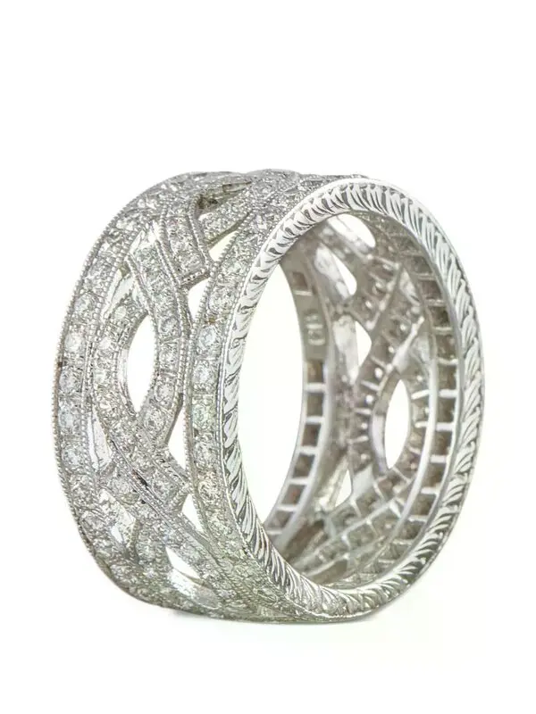 CARL AUBOCK Embellished Diamond Infinity Ring