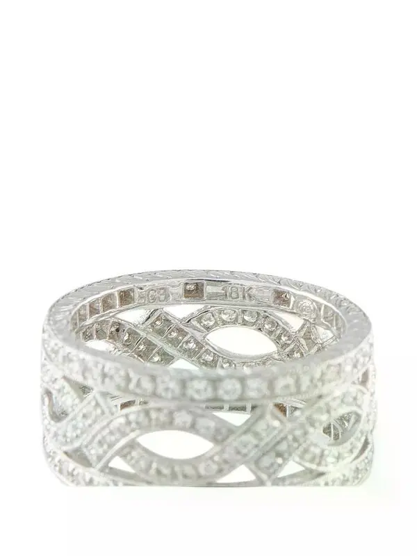 CARL AUBOCK Embellished Diamond Infinity Ring