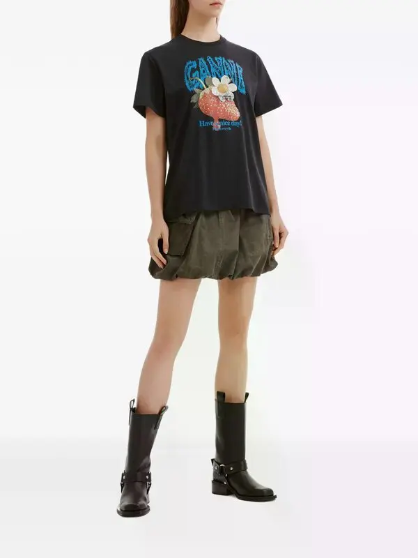 GANNI T-shirt With Strawberry