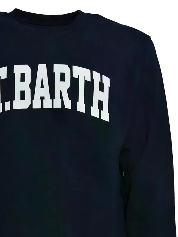 MC2 SAINT BARTH Navy Soho Cotton Sweatshirt With St. Barth Print