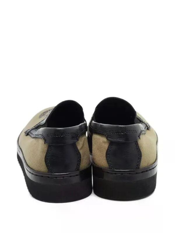 Dolce & Gabbana Embroidered Crest Canvas Sneakers
