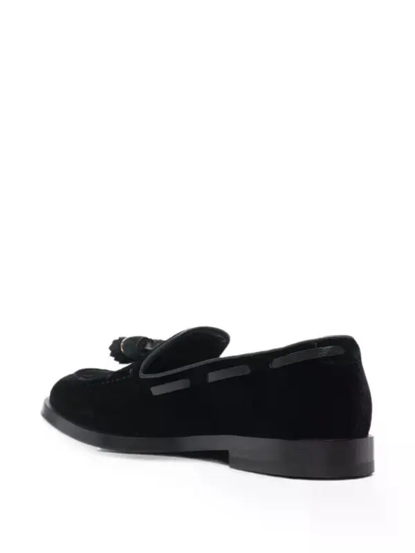Fratelli Rossetti Tassel-detail Velvet Loafers - Black