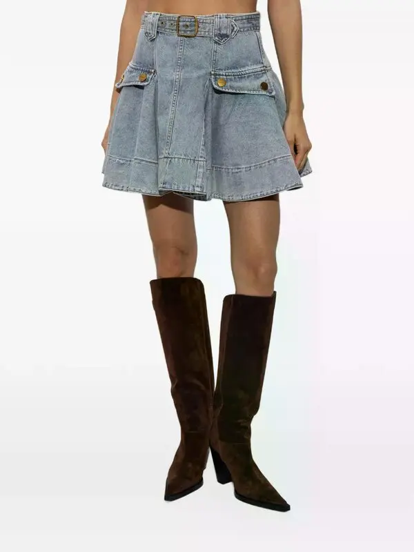 Zimmermann Belted Pleated Mini Skirt
