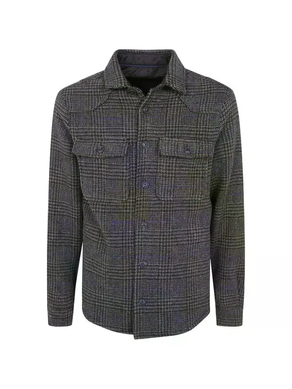 TINTORIA MATTEI 954 Check-pattern Wool Jacket - Grey