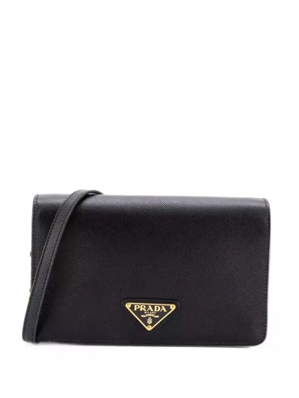 Prada Chain Wallet Saffiano Leather Crossbody Bag
