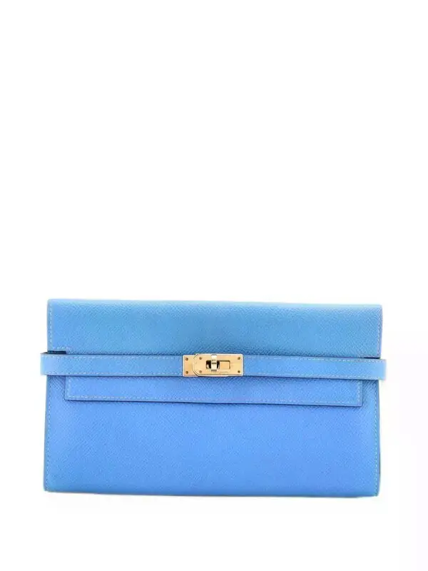 Hermès Kelly Wallet Epsom Long Small Wallets - Blue