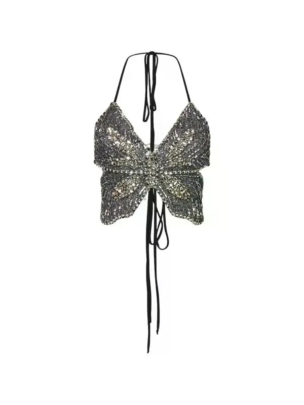 ROOM76 Sequin-embellished Butterfly-shaped Top