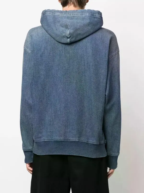 DIESEL® Washed-effect Long-sleeve Hoodie