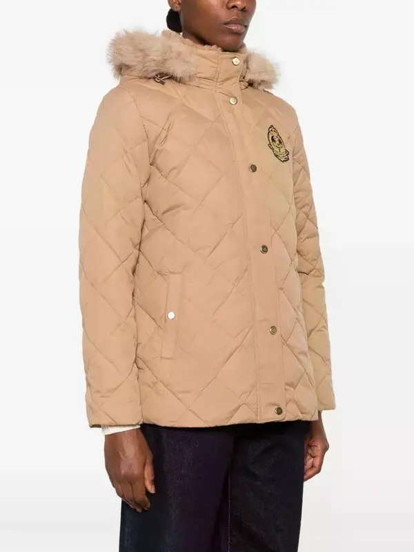 Ralph Lauren Quilted Faux Fur-trim Jacket