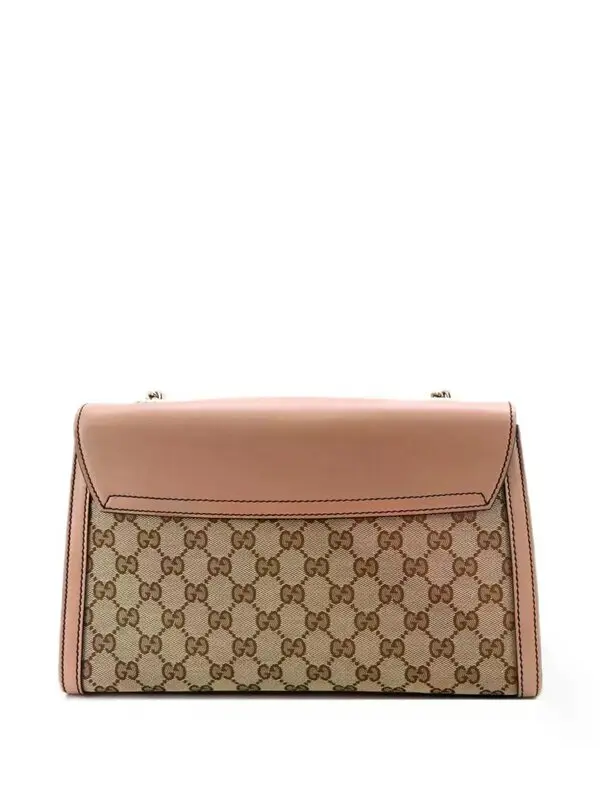 Gucci Emily Chain Flap Gg Canvas And Leather Medium Shoulder Bag
