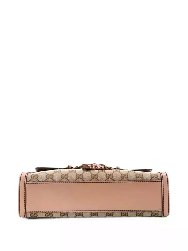 Gucci Emily Chain Flap Gg Canvas And Leather Medium Shoulder Bag