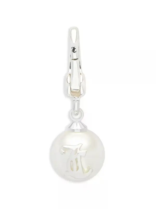 Juicy Couture Jc Faux-pearl Charm - Silver