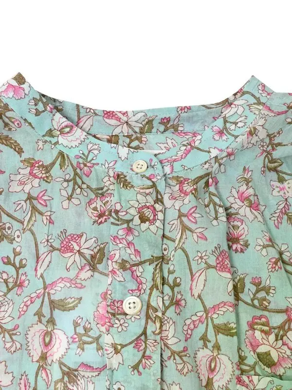 ISABEL MARANT VINTAGE Floral-print Band-collar Blouse