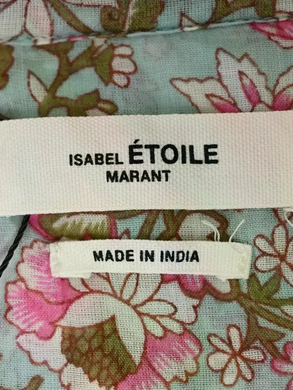 ISABEL MARANT VINTAGE Floral-print Band-collar Blouse