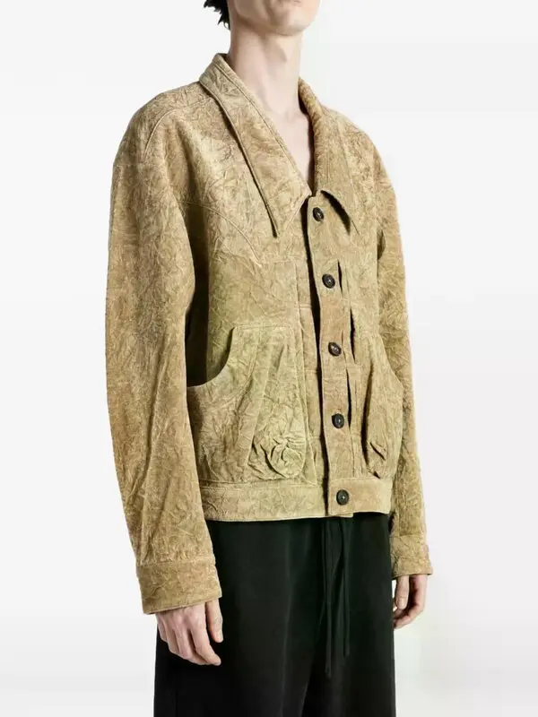 ZIGGY CHEN Crinkled-finish Jacket