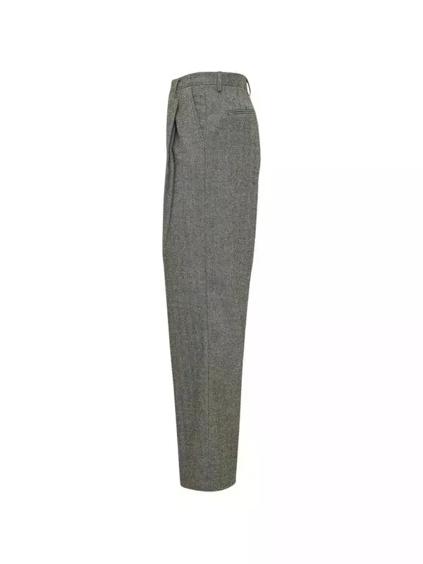 MARSEM Pleated Melange Tailored Trousers
