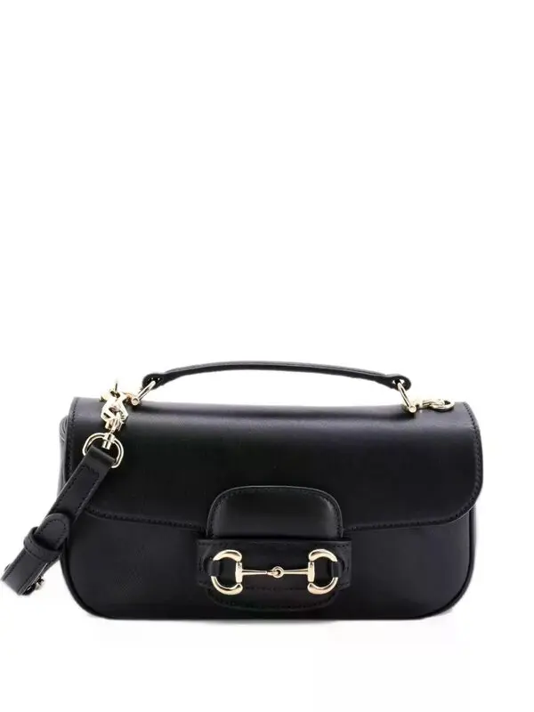 Gucci Horsebit 1955 Flap Leather East West Shoulder Bag