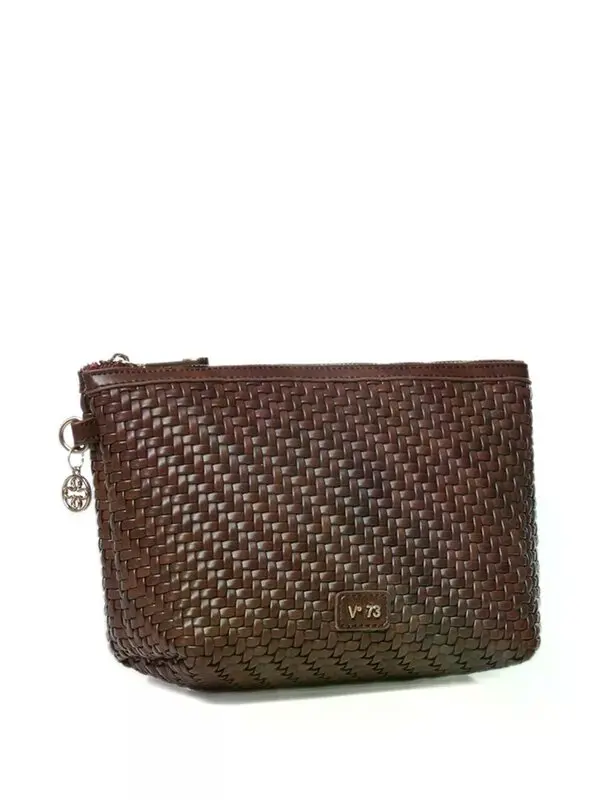 V°73 Zelda Woven-effect Logo-plaque Clutch Bag