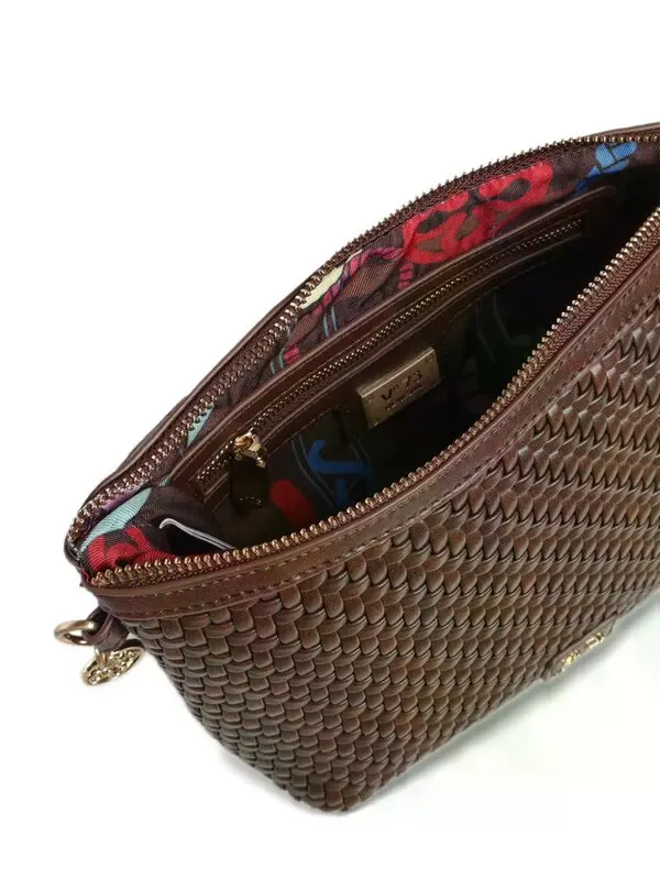 V°73 Zelda Woven-effect Logo-plaque Clutch Bag