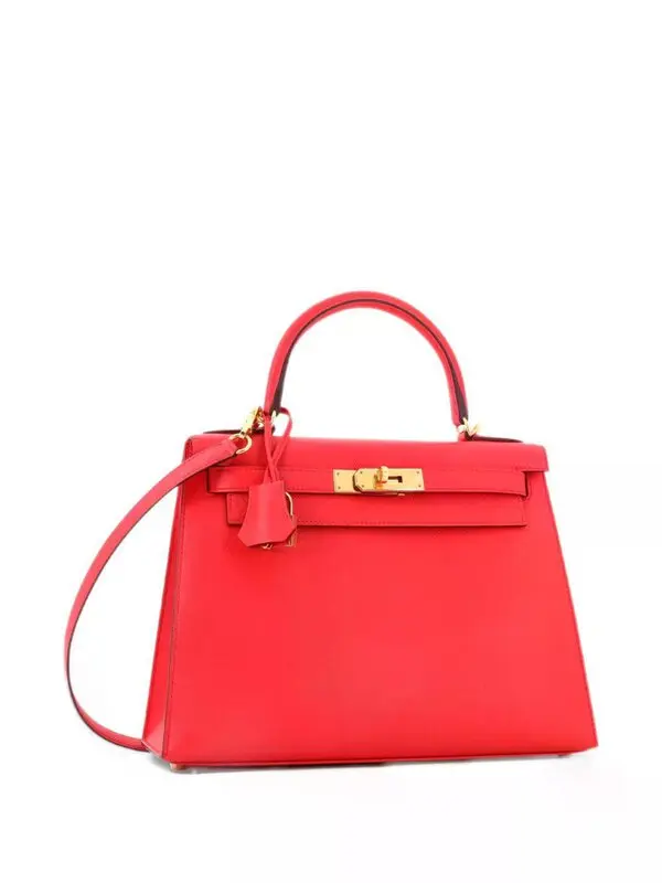 Hermès Kelly Handbag Geranium Epsom With Gold Hardware 28 Satchel