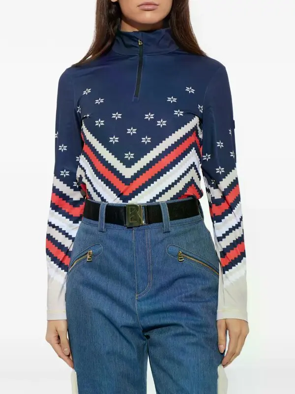 Bogner Fabia Chevron-print Long-sleeve Top