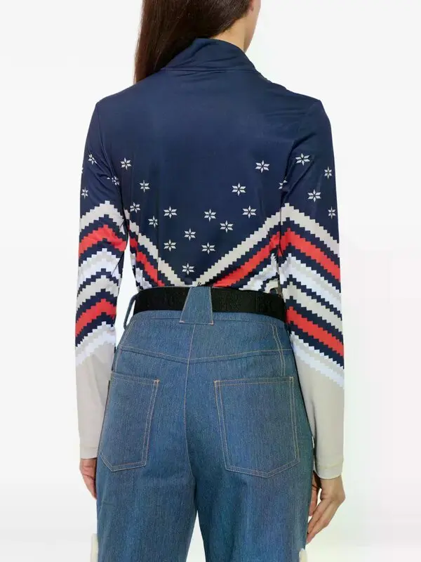 Bogner Fabia Chevron-print Long-sleeve Top