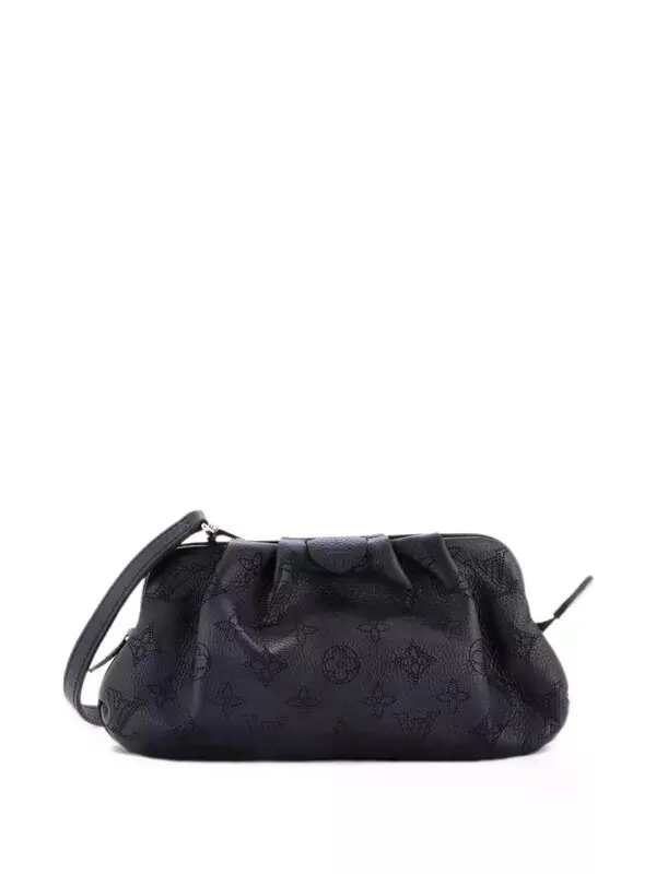 LOUIS VUITTON Scala Pouch Bag Mahina Leather Mini Clutch Bag
