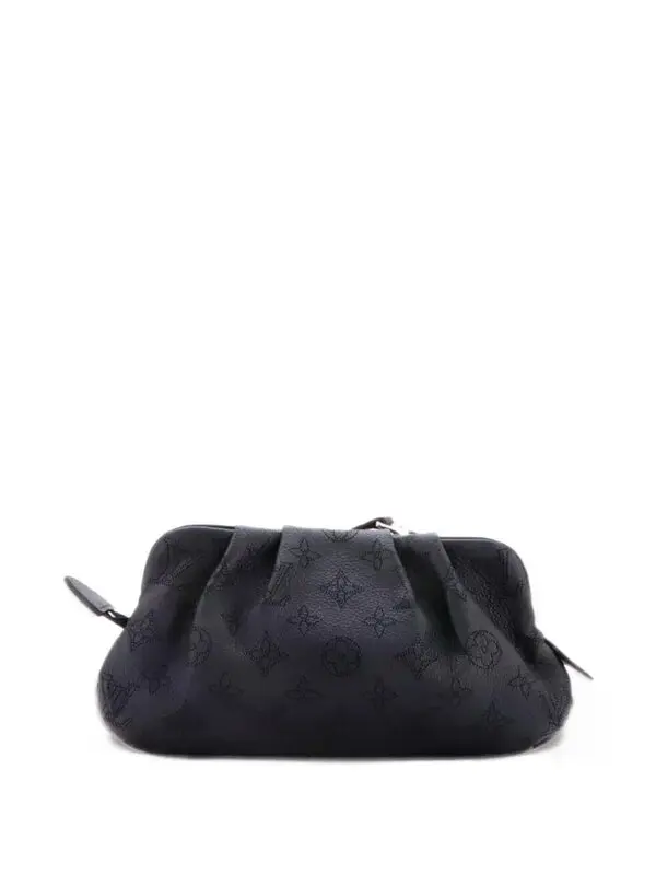 LOUIS VUITTON Scala Pouch Bag Mahina Leather Mini Clutch Bag