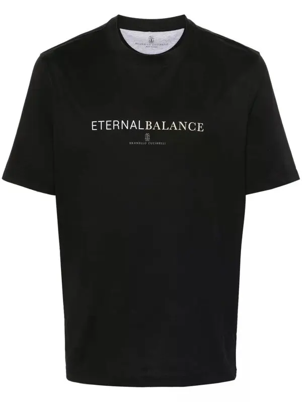 Brunello Cucinelli Text-print Cotton T-shirt