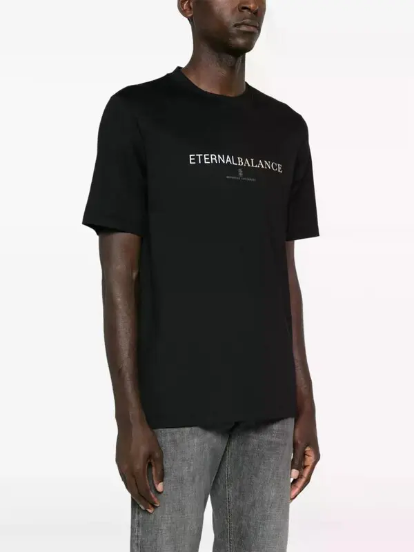 Brunello Cucinelli Text-print Cotton T-shirt