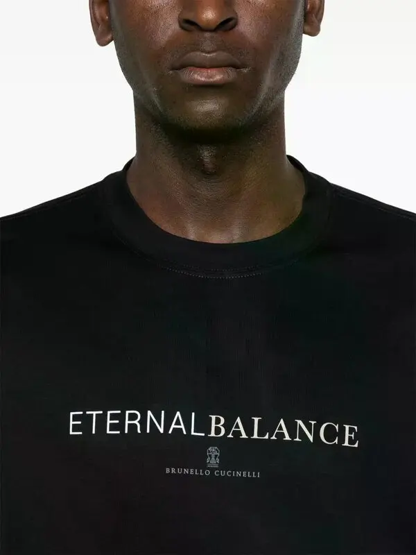 Brunello Cucinelli Text-print Cotton T-shirt