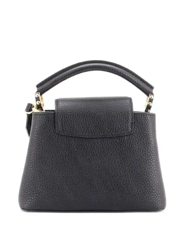 LOUIS VUITTON Capucines Bag Leather Mini Satchel - Black