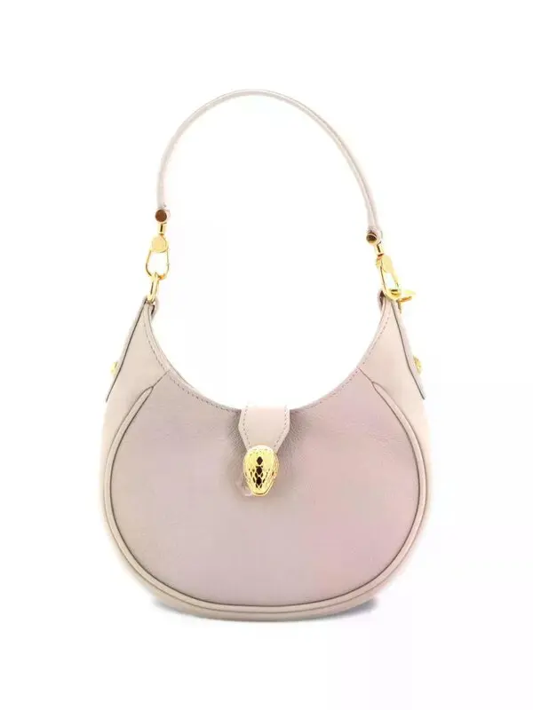BVLGARI Serpenti Ellipse Crossbody Bag Leather Mini Shoulder Bag - Neutrals