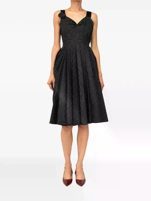 Prada Polka Dot Slip Midi Dress