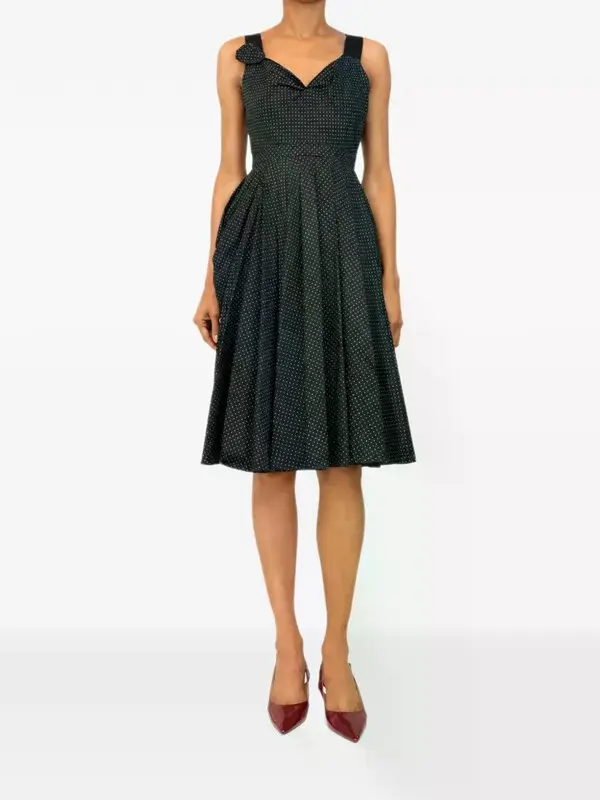 Prada Polka Dot Slip Midi Dress