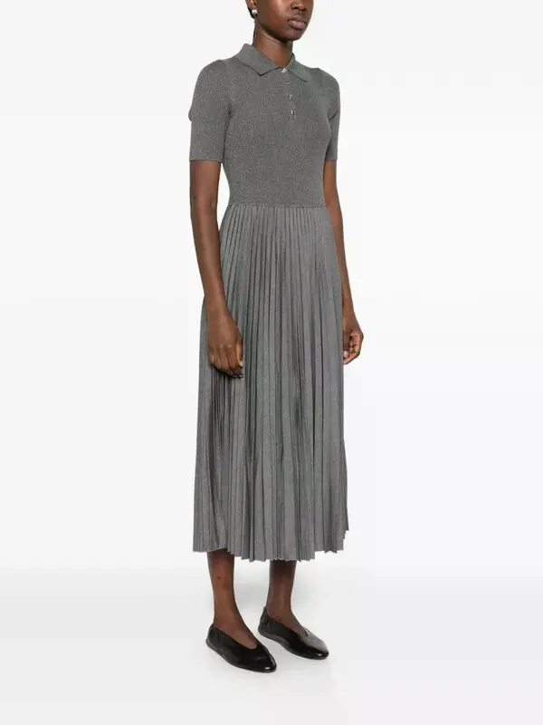 BOSS Ribbed Pleated Dress