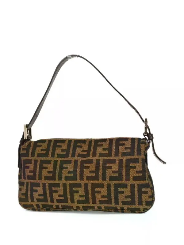 Fendi Zucca Canvas Baguette Shoulder Bag