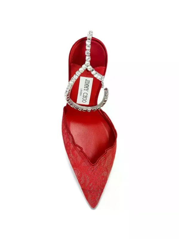 JIMMY CHOO Saeda Lace-overlay Pumps