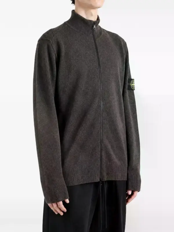Stone Island Logo-patch Zip-up Cardigan