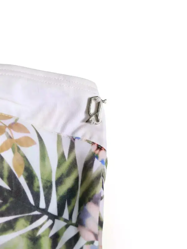 John Galliano Floral-print Strapless Swimsuit