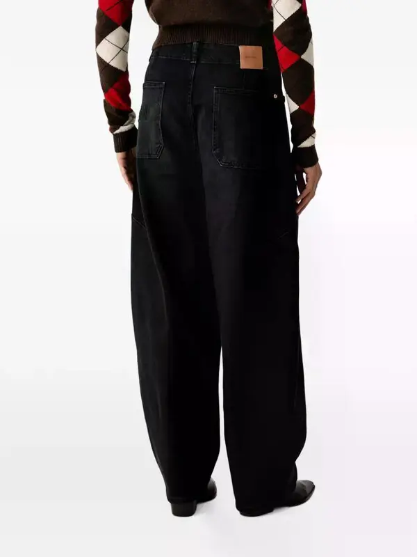 MOS MOSH Rosy Panelled Barrel-leg Jeans