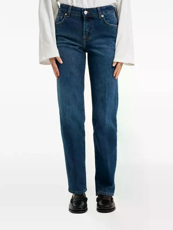 7 For All Mankind Calie Straight Jeans - Blue