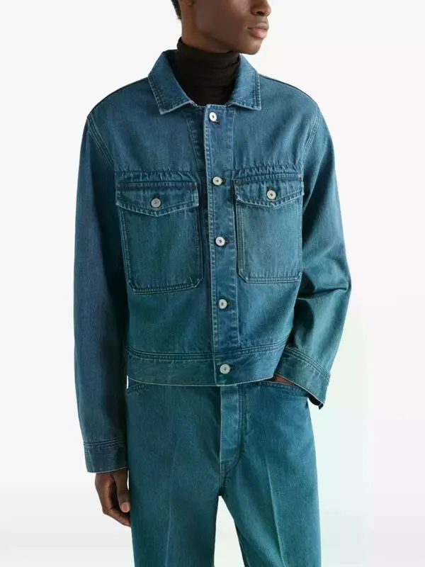 LEMAIRE Trucker Jacket In Indigo Selvedge Denim