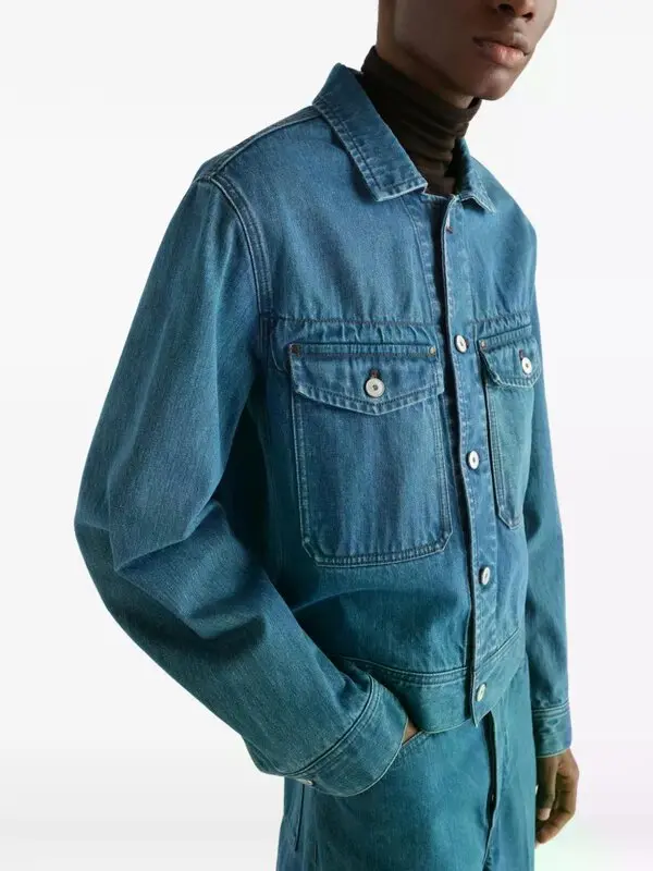 LEMAIRE Trucker Jacket In Indigo Selvedge Denim