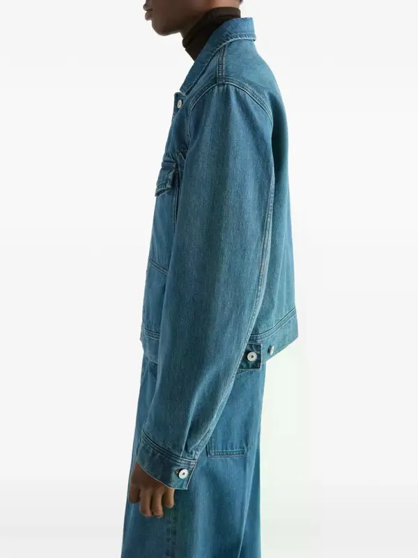 LEMAIRE Trucker Jacket In Indigo Selvedge Denim