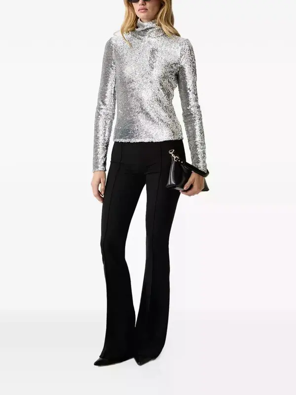 Patrizia Pepe Sequin-embellished High-neck Top