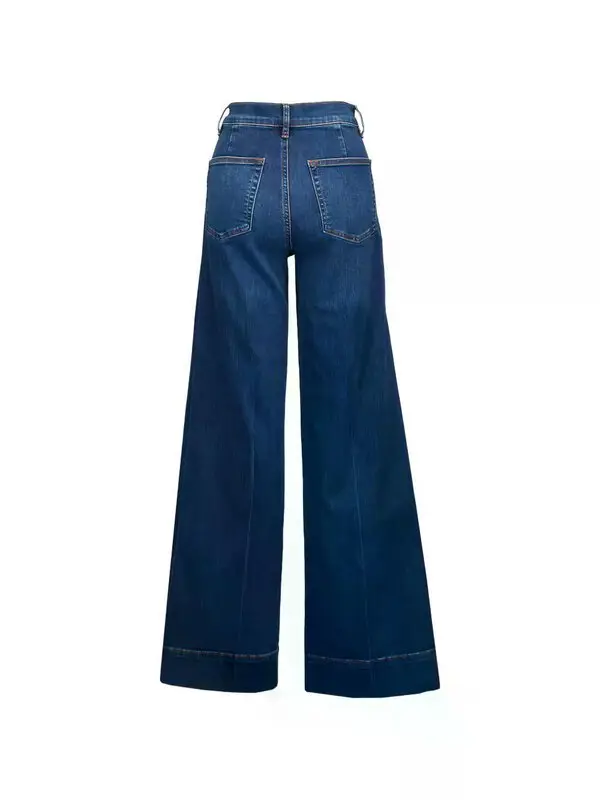 FRAME Le Slice Slim Patch-pocket Wide-leg Jeans - Blue