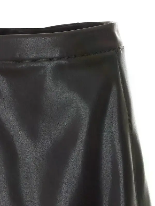 RUE DU BAC Faux-leather Midi Skirt