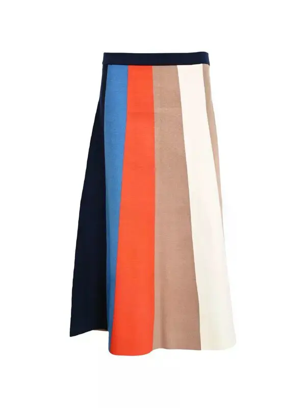 Victoria Beckham Striped A-line Skirt